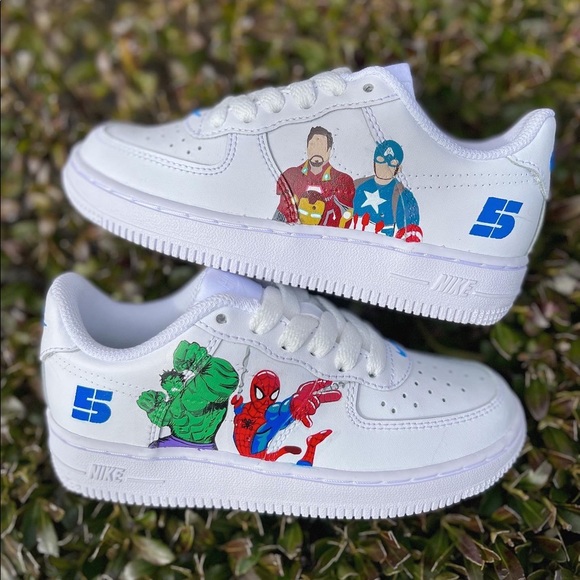 Nike | Shoes | Custom Painted Marvel Avengers Nike Air Force S | Poshmark